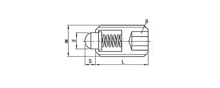 Wholesale R518 Spring Plunger With Ball And Internal Hexagon